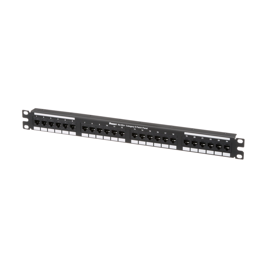 PATCH PANEL 24 PORTS CAT. 6 PANDUIT Redes & WiFi Racks & Patcheras