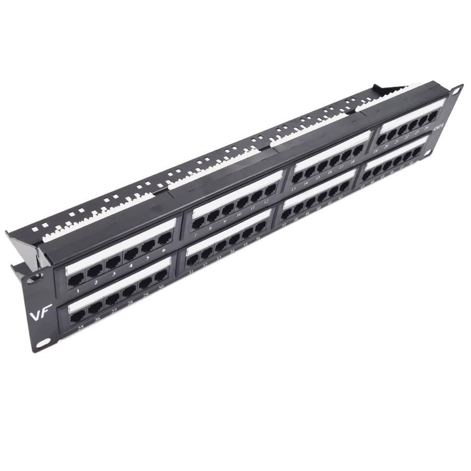 PATCH PANEL 48 PORTS CAT. 6 VF-NETWORKING (C/ORGANIZADOR TRASERO) Redes ...