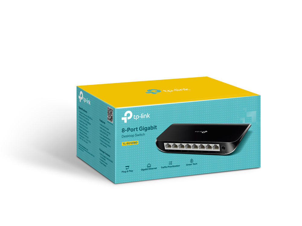 SWITCH TP-LINK 8 PORTS GIGABIT TL-SG1008D Redes & WiFi Switches