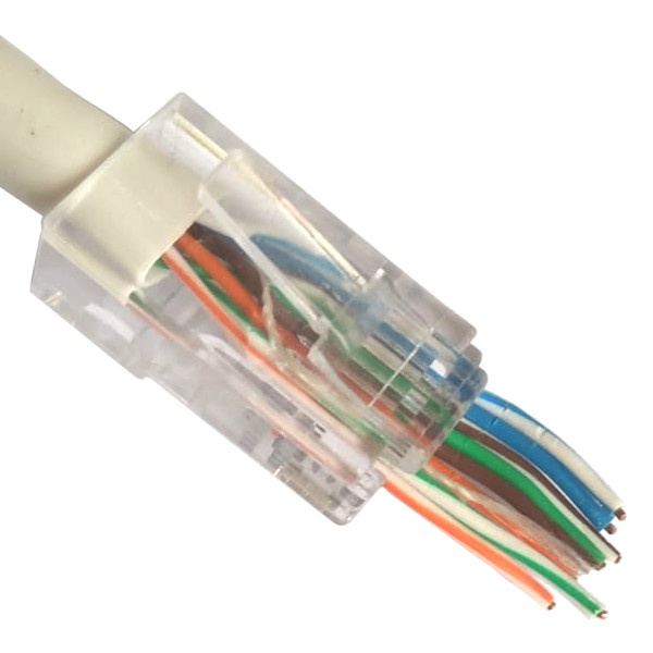 CONECTOR RJ45 CAT 6 PASS-THROUGH VF-NETWORKING (VF-US073-C6) Redes ...